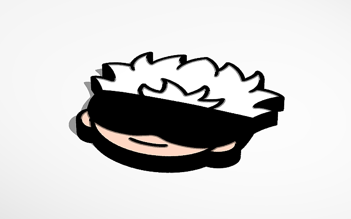 3D design Satoru Gojo Magnet - Tinkercad