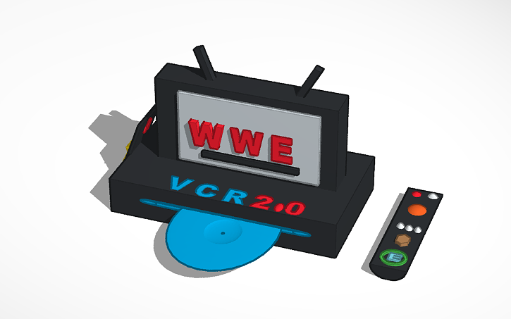 3D design TV+Remote+VCR | Tinkercad