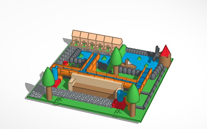3D design water speeltuin - Tinkercad