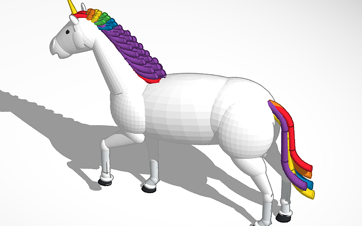 3D design Copy of Unicorn - Tinkercad