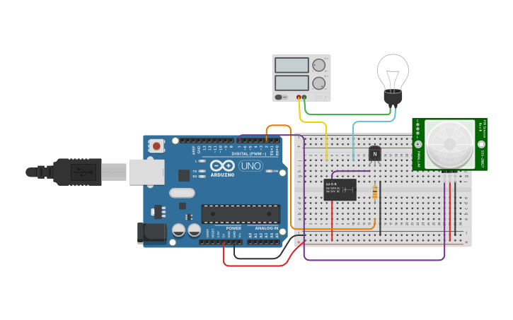 Circuit design RELAY1 - Tinkercad