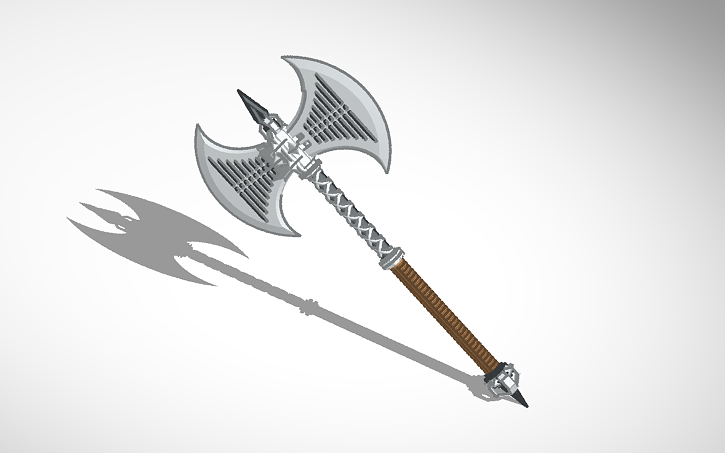 3D design Fantasy Battle Axe - Shatter Shockwave - Tinkercad