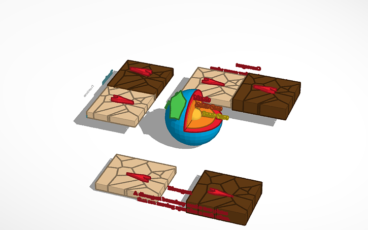3D design Plate Tectonics - Tinkercad