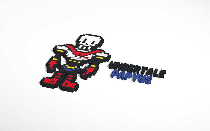 3D design undertale papyus[파피루스] - Tinkercad