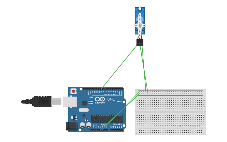 Circuit design servo back and forth range of motion - Tinkercad Circuit design servo back and forth range of motion - Tinkercad