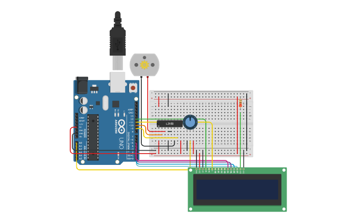 Circuit design Control de Velocidad de Motor DC - Tinkercad Circuit design Control de Velocidad de Motor DC - Tinkercad