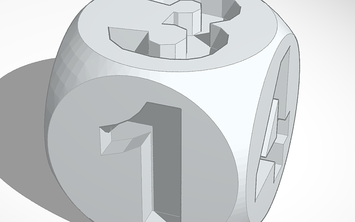 3D design Ryan Familia-Numbered Die | Tinkercad