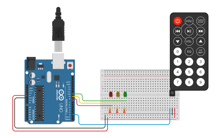 Circuit design IR REMOTE NAZLA - Tinkercad