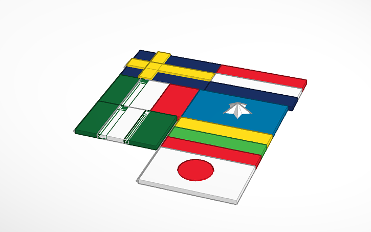 3D design flags | Tinkercad
