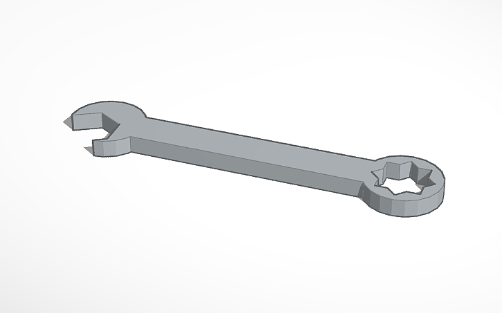 3D design chave de boca - Tinkercad