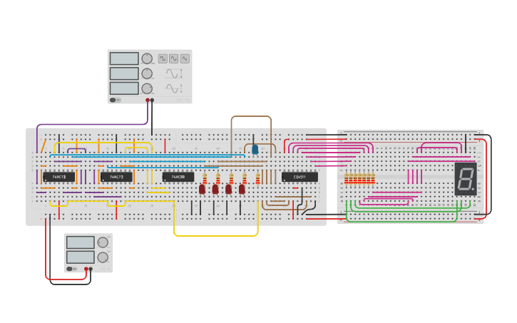 Circuit Design Jk Ff Mod 9 Asynchronous Down Counter Tinkercad