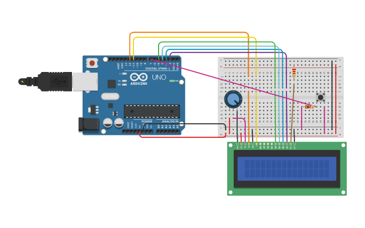 Circuit design hands on # 1 lcd tac switch | Tinkercad