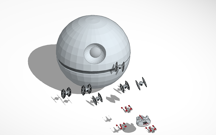 3D design Attack on the Death Star - Tinkercad