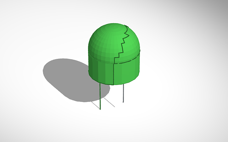 3D design GREEN LED - Tinkercad