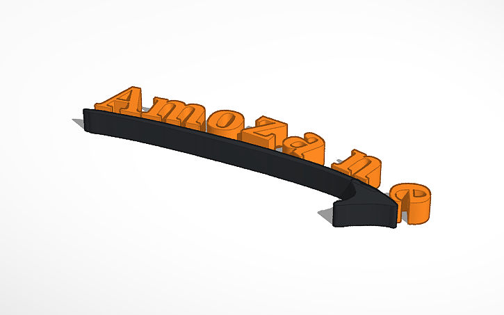 3D design Knock-off Amazon logo - Tinkercad