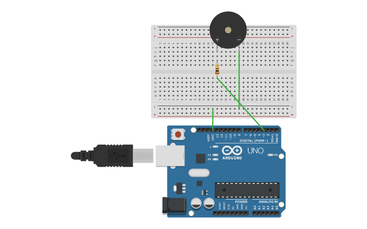 Circuit design buzzer-super mario - Tinkercad
