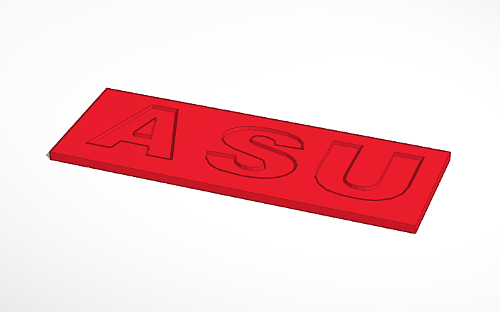3D design ASU sign - Tinkercad