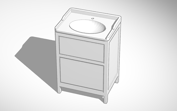 3D design Model washbasin - Tinkercad