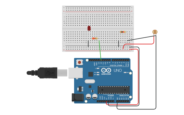 Circuit Design Light Dependent Resistor Tinkercad