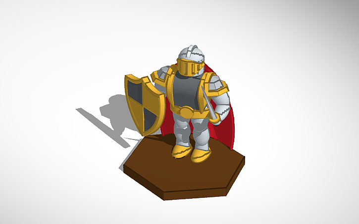 3D design Golden knight | Tinkercad
