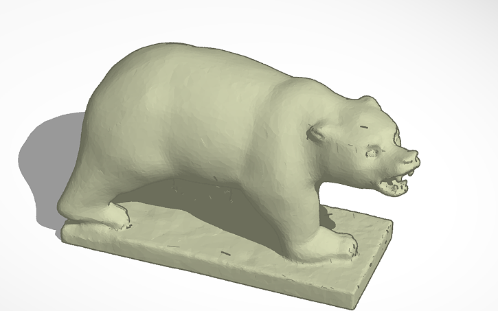 3D design Grizzly Bear - Tinkercad