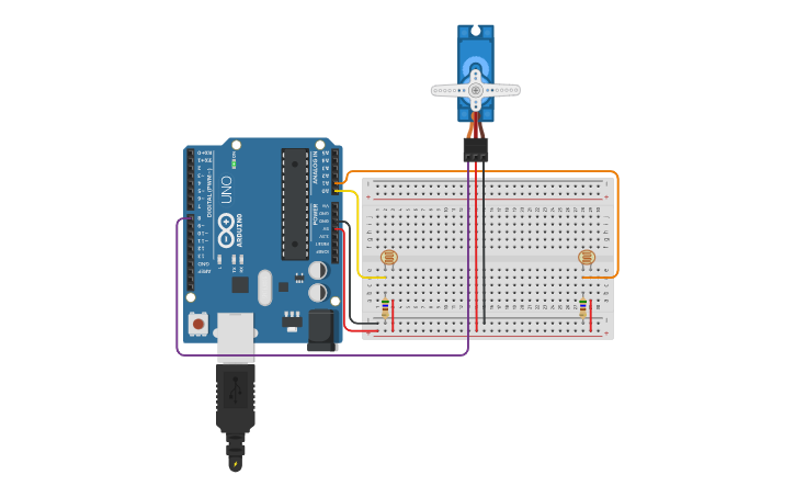 Circuit design Solar Tracker 1 | Tinkercad