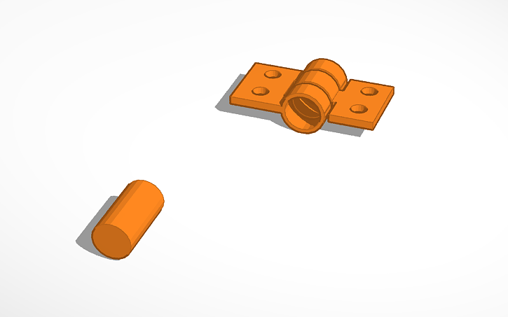 3D design hinge - Tinkercad