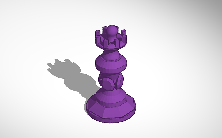 3D design CHESS - The Queen | Tinkercad