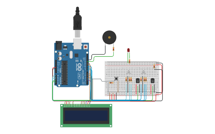 Circuit design Bot irinel An 3 Tema 2 SI cu code c++ | Tinkercad