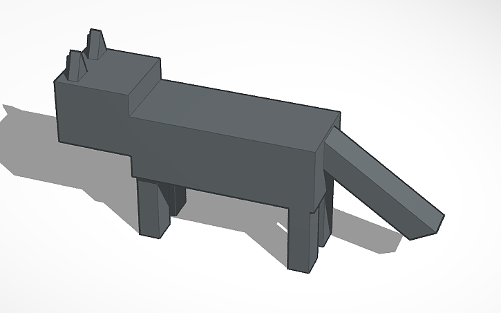 3D design Blocky cat - Tinkercad