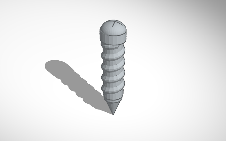3D design screw - Tinkercad