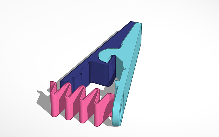 3D design Clothes Peg Paper Clip - Tinkercad