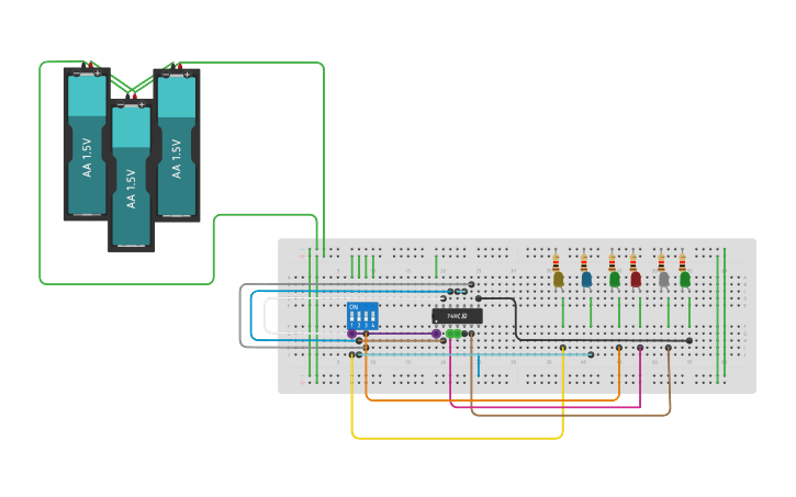 Circuit design OR Gate - Tinkercad