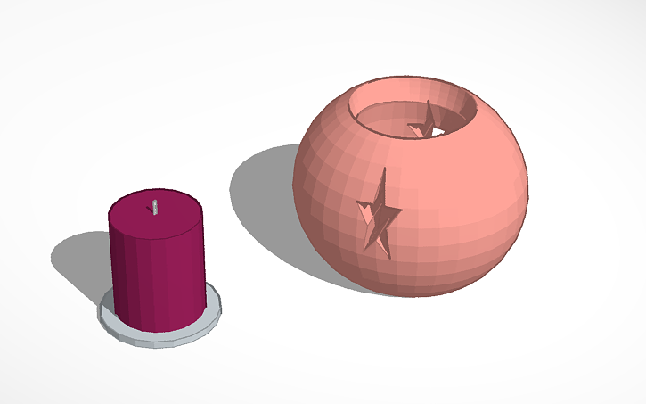 3D design Mumluk/Candle Holder - Tinkercad