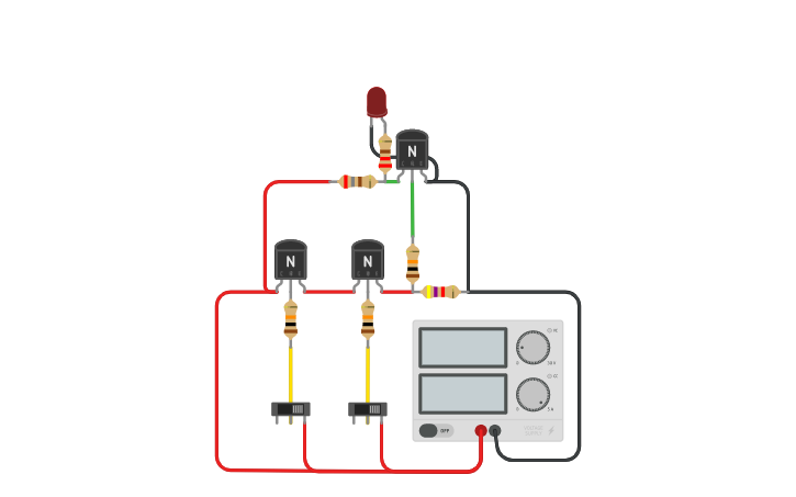 Circuit design NAND Gate - Tinkercad