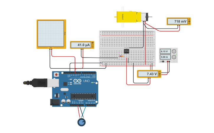 Circuit design Arduino TIP Alunos | Tinkercad