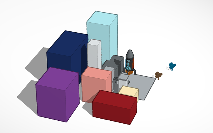 3D design E-A Rocket - Tinkercad