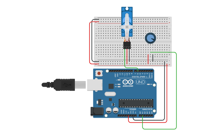 Circuit design Parte 2 - Práctica Microcontroladores - Tinkercad