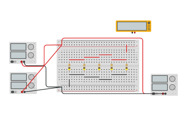 Circuit design Circuito en paralelo | Tinkercad