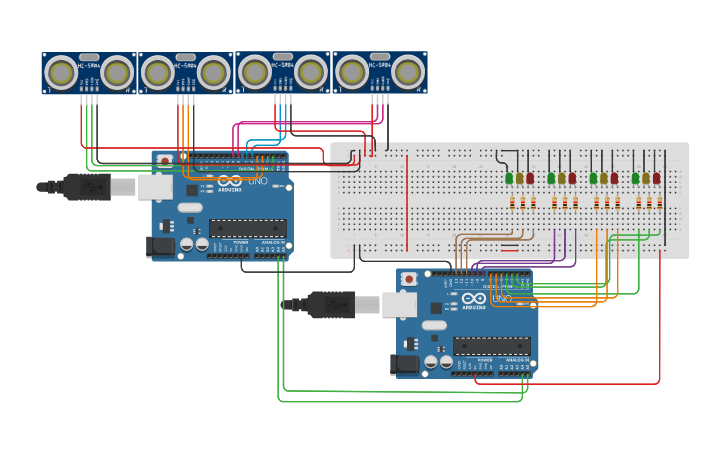 Circuit design trafficLight with arduino - Tinkercad