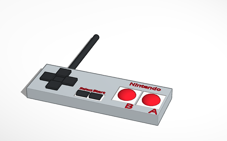 3D design NES Controller - Tinkercad