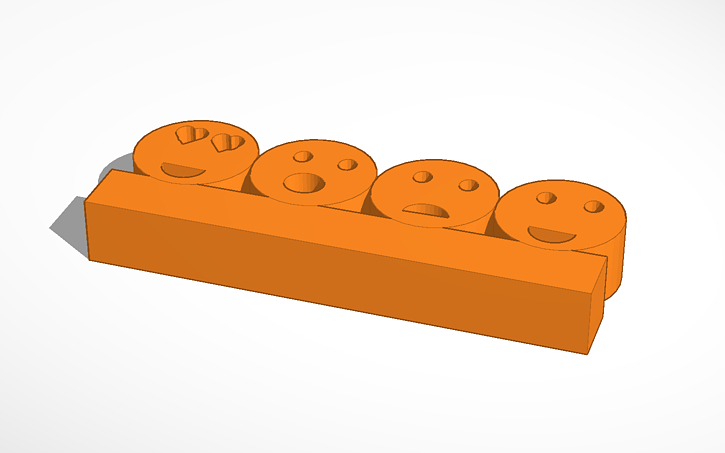 3D design emoji shelf | Tinkercad