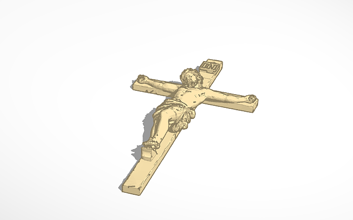 3D design Jesus on Cross - Tinkercad
