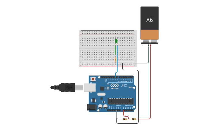 Circuit design Carregador de Bateria - Tinkercad