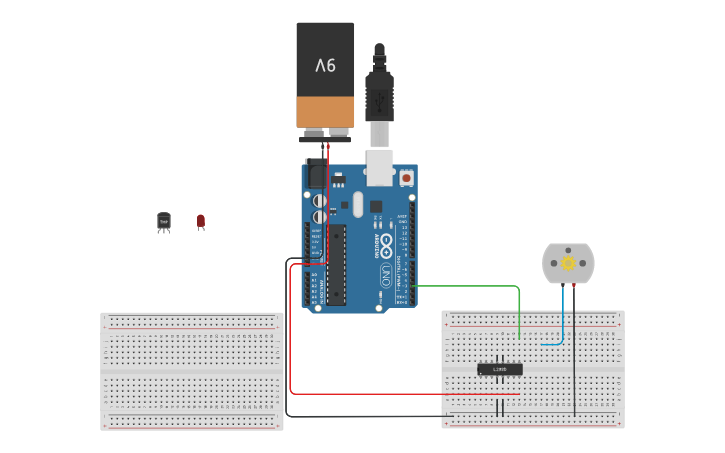 Circuit Design Temperature Controlled Fan Tinkercad