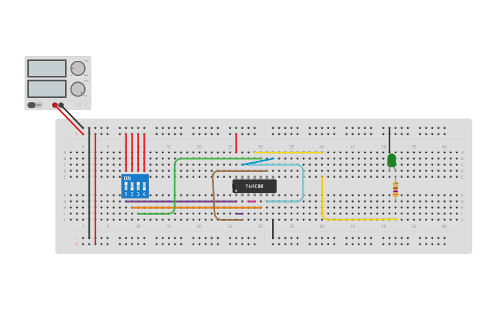 Circuit design Multiplex 2x1 - Tinkercad