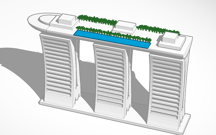 3D design Marina Bay Sands - Tinkercad