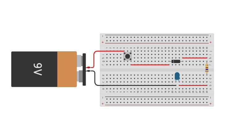 Circuit design Practica_circuito_diodo_rectificador_y_LED - Tinkercad