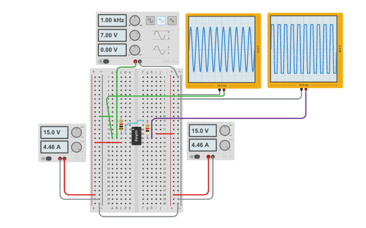 Circuit Design Non Inverting Op Amp Tinkercad