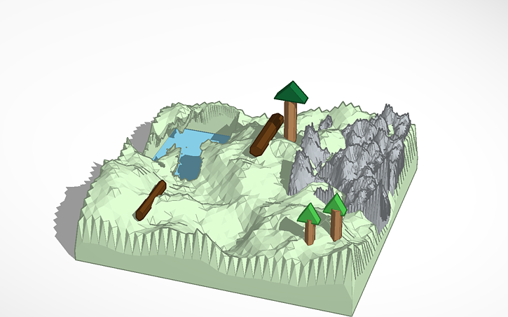 3D design 3D Tropical forest Biome - Tinkercad